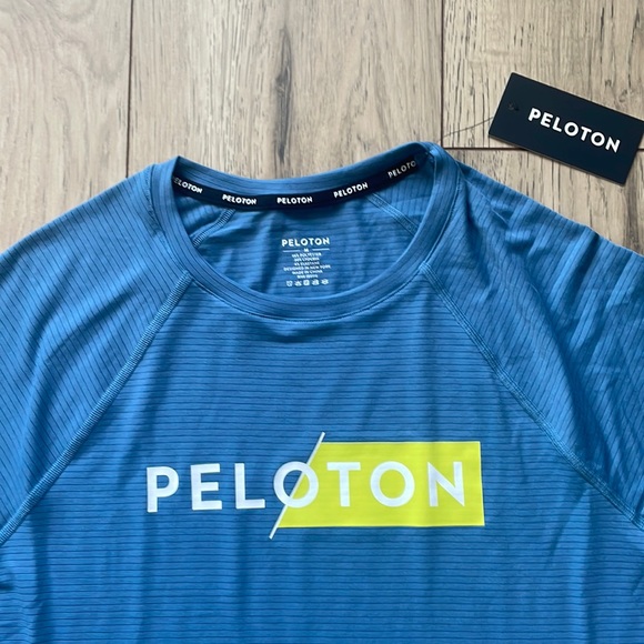 Peloton | Shirts | Nwt Peloton Blue With Stripes Tshirt Mens M | Poshmark